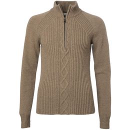 Chevalier Damen Troyer Stella Half Zip Wool Saddle Brown (Gr&ouml;&szlig;e: 40)