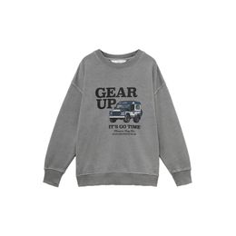 Mango Kids Sweatshirt 'GEARUP' Jungen Gr&ouml;&szlig;e 128 dunkelblau / grau / schwarz / offwhite