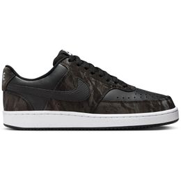 Nike Court Vision Sneaker Damen - schwarz - Gr. 38 1/2 - Synthetik/Glattleder