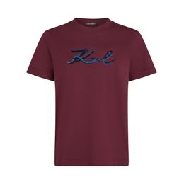 K by KARL LAGERFELD Karl Lagerfeld T-Shirt Damen Gr&ouml;&szlig;e XL blau / bordeaux