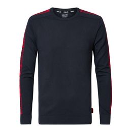 PETROL INDUSTRIES Pullover 'No Barriers' Herren Gr&ouml;&szlig;e L marine / rot