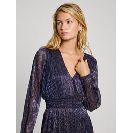 Pepe Jeans Kleid 'ALTHEA' Damen Größe 34 blau / lila / schwarz Winterkleid