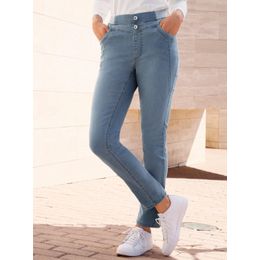 WITT Damen Jeans mit Jersey-Dehnbund, blue-bleached, Gr&ouml;&szlig;e 54