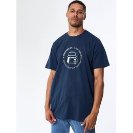 A Question Of (aqo) Shirt 'Tee Print - Sky Captain' male Blue size S