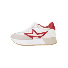 Liu Jo Leder-Sneakers "Dreamy" in Weiß/ Rot - 68% | Größe 40 | Damen-sneakers