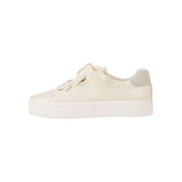Gant Footwear Leder-Sneakers "Avona" in Creme - 61% | Größe 39 | Damen-sneakers
