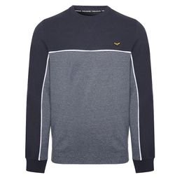 Threadbare. Threadbare Sweatshirt 'Kinross' Herren Gr&ouml;&szlig;e S navy / blaumeliert / gelb / wei&szlig;