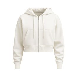 Justever Zip-Up Hoodie female Beige size M