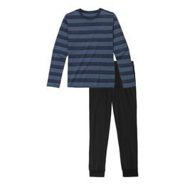 H.I.S. H.I.S Pyjama Herren Gr&ouml;&szlig;e S hellblau / grau / schwarz