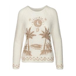Princess Goes Hollywood Handbestickter Frottee-Pullover, 42 - Offwhite, aus Baumwolle
