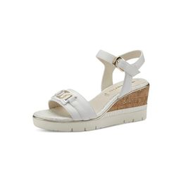 Tamaris Sandale Damen Gr&ouml;&szlig;e 41 gold / wei&szlig;