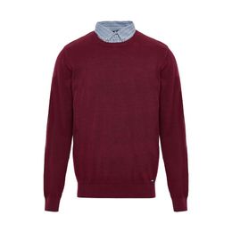 Threadbare. Threadbare Pullover 'Gibbs' Herren Gr&ouml;&szlig;e L blau / burgunder / wei&szlig;