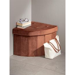 HEINE HOME Hocker, Orange, Gr. H/B/T ca. 40x48x48 cm, B&auml;nke & Hocker, Material: MDF
