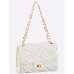 Heine Damen Tasche, Wei&szlig;, Handtaschen, Material: Baumwolle