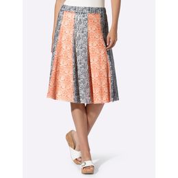 Heine Damen Bahnenrock, Orange, Gr. 36, Kurze R&ouml;cke, Material: Polyester