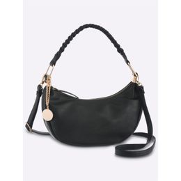 Heine Damen Tasche, Schwarz, Handtaschen, Material: Synthetik