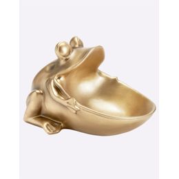 IMPRESSIONEN Schale, Goldfarben, Gr. H/B/T ca. 17/18/27 cm, Deko-Artikel, Material: Polyresin