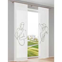 HEINE HOME Schiebevorhang, Wei&szlig;, Gr. 145x57 cm, Schiebegardinen, Material: Polyester
