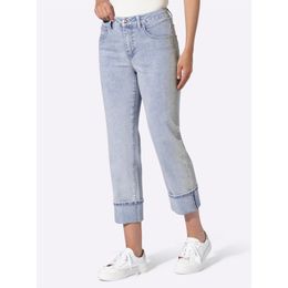 Heine Damen Jeans, Blau, Gr. 34, Straight, Material: Baumwolle