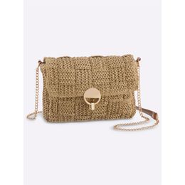 Heine Damen Tasche, Natur, Handtaschen, Material: Papierstroh