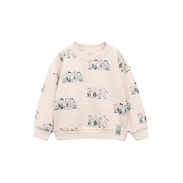 Mango Kids Sweatshirt 'SNAOP' boy Beige size 12-18