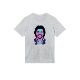 F4NT4STIC T-Shirt 'TV Times Jeremy Beadle 1982 Pop Art' Herren Gr&ouml;&szlig;e XXXL blau / grau / lila / schwarz