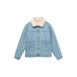Mango Kids Jacke 'Lisa' M&auml;dchen Gr&ouml;&szlig;e 152 blue denim / offwhite