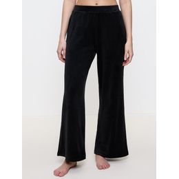 Triumph Pajama Pants ' Sensual Velour Wide Leg ' female Black size 36