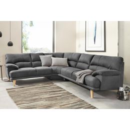 Polsterecke Trendmanufaktur "Cecilia, italienisches Designsprache, modern und komfortabel, L-Form", grau (anthrazit), B:280cm H:87cm T:240cm, Sofas, toller Sitzkomfort und bequeme Armlehnen
