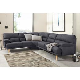Polsterecke Trendmanufaktur "Cecilia, italienisches Designsprache, modern und komfortabel, L-Form", grau (graphit), B:280cm H:87cm T:240cm, Sofas, toller Sitzkomfort und bequeme Armlehnen