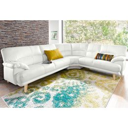 Polsterecke Trendmanufaktur "Cecilia, italienisches Designsprache, modern und komfortabel, L-Form", wei&szlig; (altwei&szlig;), B:280cm H:87cm T:240cm, Sofas, toller Sitzkomfort und bequeme Armlehnen