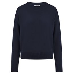 Peter Hahn - Rundhals-Pullover, blau, Gr. 38 / S - Schurwolle