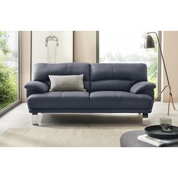 3-Sitzer Trendmanufaktur "Cecilia II, mit italienischem Design, tollen Details", grau (dunkelgrau), B:200cm H:87cm T:89cm, Struktur fein (100% Polyester);Microfaser Vintage (100% Polyester);Struktur (100% Polyester), Sofas, mit tollem Sitzkomfort und Designfu&szlig;