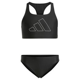 adidas Performance Athletic Swimwear 'Performance Big Bars Bikini' girl Black size 164