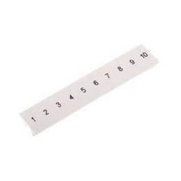 Phoenix Contact Zack Marker Strip, Pitch - 5.2mm, Weiss, 4.2 x 10.5mm, Packung &agrave; 5 St&uuml;ck - 1050017:0001