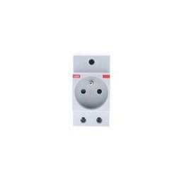 ABB Wall Outlet 1x FR Typ E (CEE 7/5) Steckdose DIN-Schienenmontage 16A 250V Grau - 2CSM110000R0711