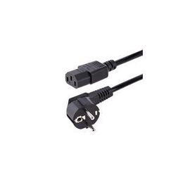StarTech.com IEC-Ger&auml;tekabel DE/FR Typ F/E (CEE 7/7) Stecker - IEC 60320 C13 3m Schwarz - 713E-3M-POWER-CORD
