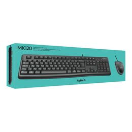 Logitech Tastatur/Maus Set USB,1000dpi MK120 sw (52-990-027)