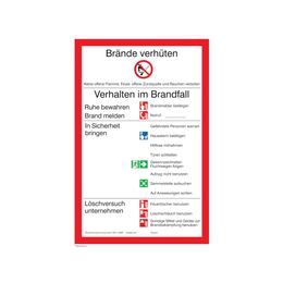 SafetyMarking Verbotsschild Folie B200xH300 mm Brandschutzverordnung universal ; WOLK (21.A5980)