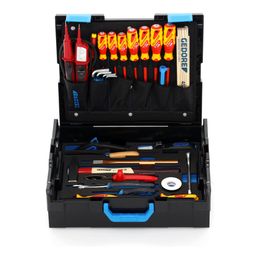 Gedore Werkzeugkoffer L-BOXX 136, Set 36-teilig, gefüllt, Werkzeug für Elektriker, im Kunststoffkoffer, 1100-02 (2658208)