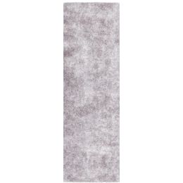 Hochflor-L&auml;ufer Bruno Banani "Dana Teppich, Kundenliebling" Gr. 11, silber (silberfarben), B:67cm H:30mm L:250cm, Kunstfaser, Teppiche, Br&uuml;cke, uni, weich, Mikrofaser, Diele, Flur, Wohnzimmer, Schlafzimmer