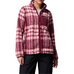 Columbia West Bend Print II Damen Fleecejacke dunkelrot M - Damenjacken