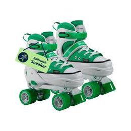 Hudora Roller Skates Gr. 36-39, Rollschuhe gr&uuml;n/wei&szlig;, Sneaker-Look