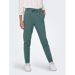 Jogger Pants Only "ONLPOPTRASH LIFE EASY COL PANT PNT NOOS", Damen, Gr. XL (42), L&auml;nge 32, gr&uuml;n (schwarz forest), Milano Rib, Obermaterial: 63% Viskose, 32% Nylon, 5% Elasthan, unifarben, regular fit lang, Hosen, mit elastischem Bund und Kordelzug