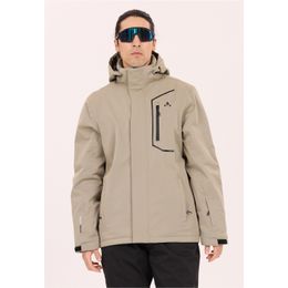 Skijacke WHISTLER "Carbon", Herren, Gr. 4XL, beige, 94% Polyester, 6% Elasthan, unifarben, normal, ohne Ausschnitt, Jacken, mit wasserabweisender Membran