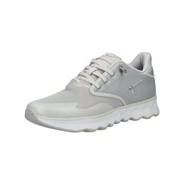 Sneaker Tamaris "Tamaris Sneaker Lederimitat/Textil", Damen, Gr. 37, grau (hellgrau), Lederimitat, Textil, Casual, Schuhe