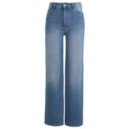 Gina Damen Straight-Jeans mit weitem Bein