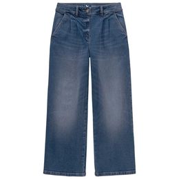 Topolino M&auml;dchen Wide-Leg-Jeans mit Used-Waschung