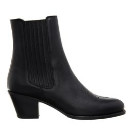 Polo Ralph Lauren Stiefel - P Chls Wstrn-Boots-Mid Boot - Gr. 37,5 (EU) - in Schwarz - f&uuml;r Damen