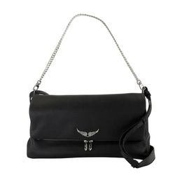 Zadig & Voltaire Zadig & Voltaire Hobo Bags - Rocky Xl Crossbody - Leather - Black - Gr. unisize - in Schwarz - f&uuml;r Damen